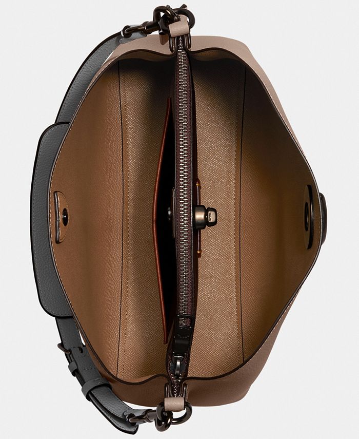 COACH Pebble Leather Willow Shoulder Bag with Convertible Straps - Macy's