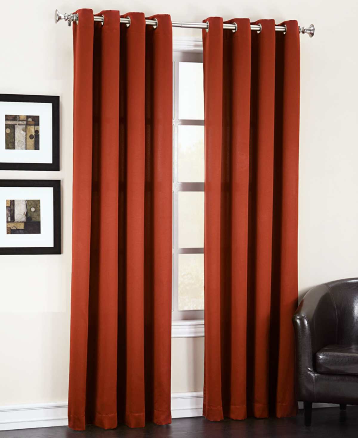 Click here for Grant Room Darkening Grommet Curtain Panel - Brick prices