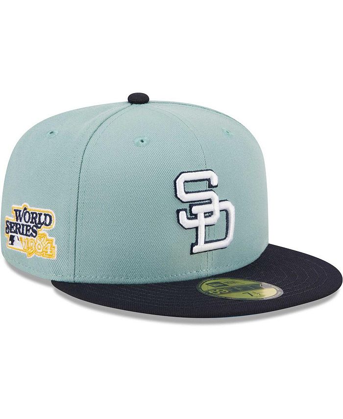 New Era Men's Light Blue, Navy San Diego Padres Beach Kiss 59FIFTY ...