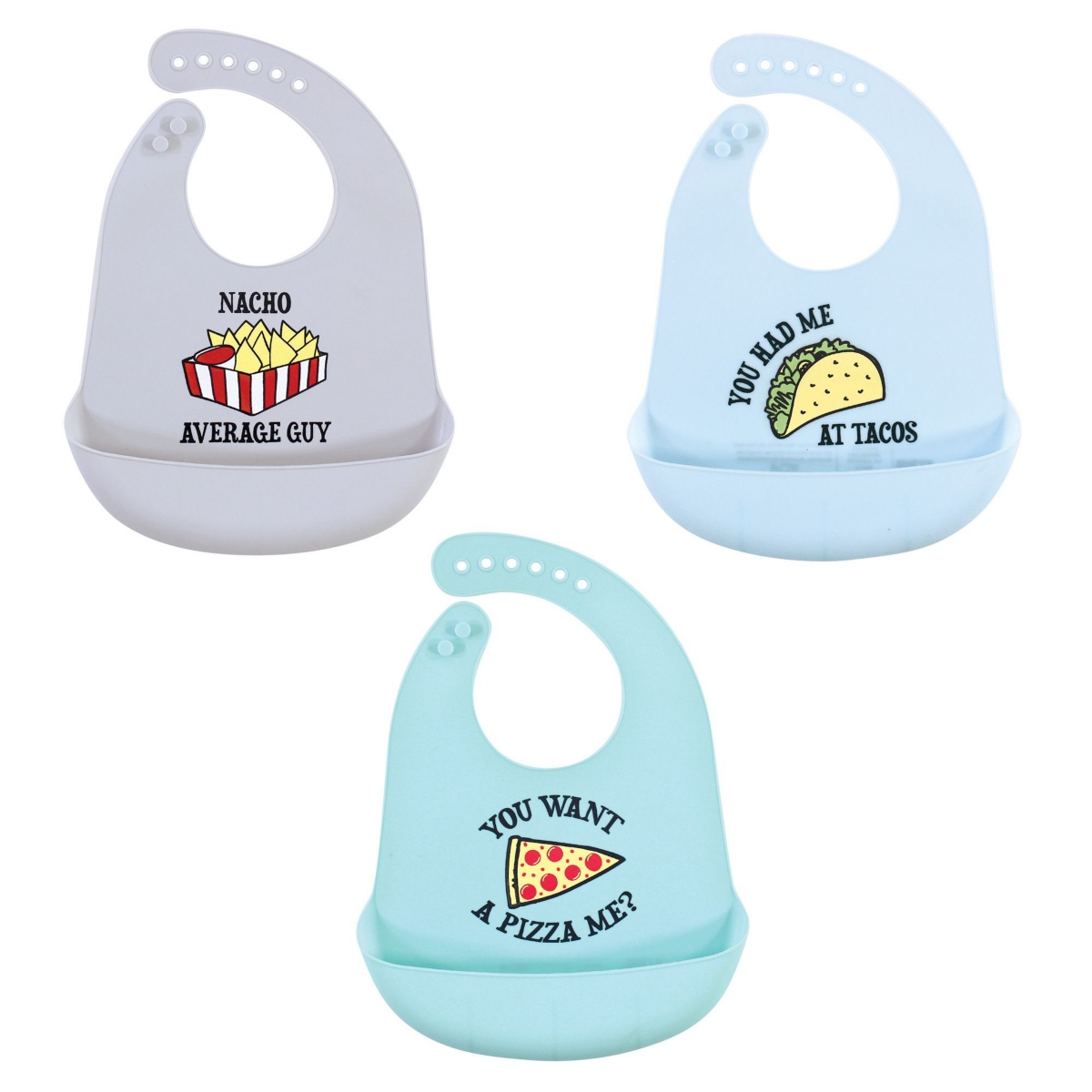 Click here for Hudson Baby Boys 3Pk of Soft Silicone Feeding Bibs... prices