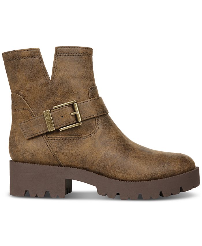 Zodiac Women's Miller Buckled Cutout Lug Sole Booties - Macy's