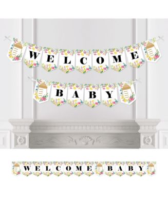 Big Dot of Happiness Wildflowers Baby - Boho Floral Baby Shower Bunting ...