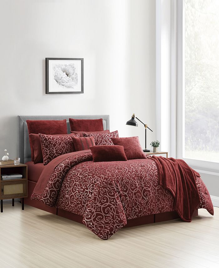 Sunham Daphne 14-Pc. Comforter Set, California King, Created for Macy's - Macy's
