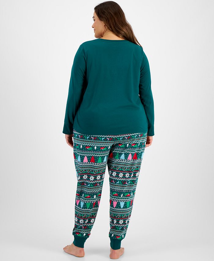 Family Pajamas Matching Plus Size Mix It Jolly Fair Pajamas Set ...