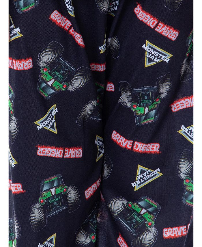 Monster Jam Boys Grave Digger Raglan Sleep Pajama Set - Macy's