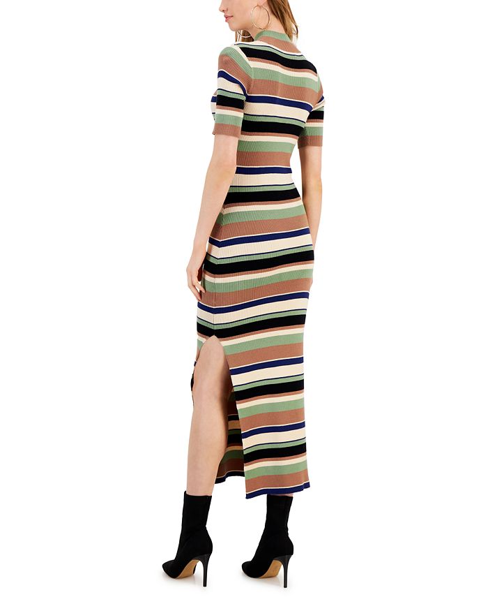 RACHEL Rachel Roy Women's Esme Striped Sweater-Knit Dress - Macy's