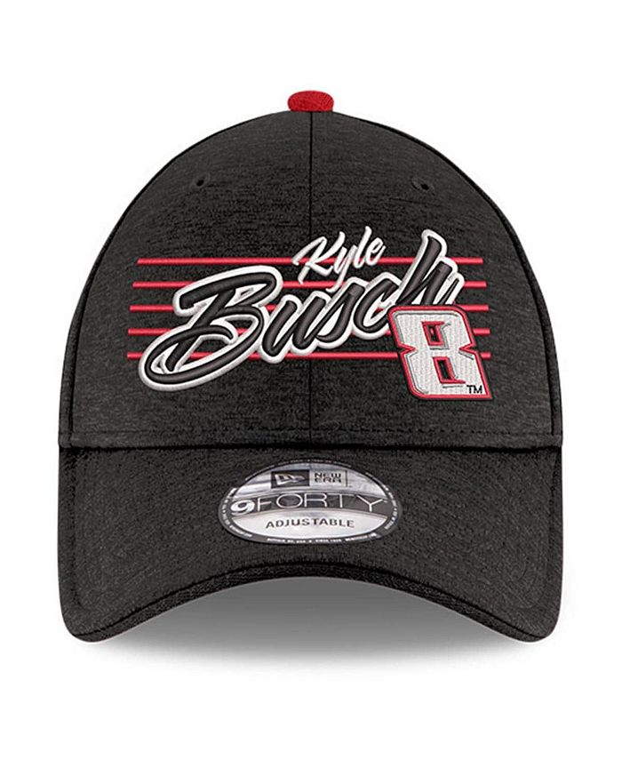 New Era Men's Black Kyle Busch 9FORTY Adjustable Script Hat - Macy's