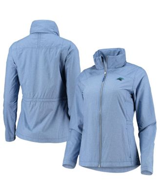 Women's Cutter & Buck Blue Carolina Panthers Packable Full-Zip ...