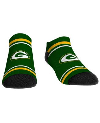 Men's and Women's Rock 'Em Socks Green Bay Packers Logo Lines Ankle ...