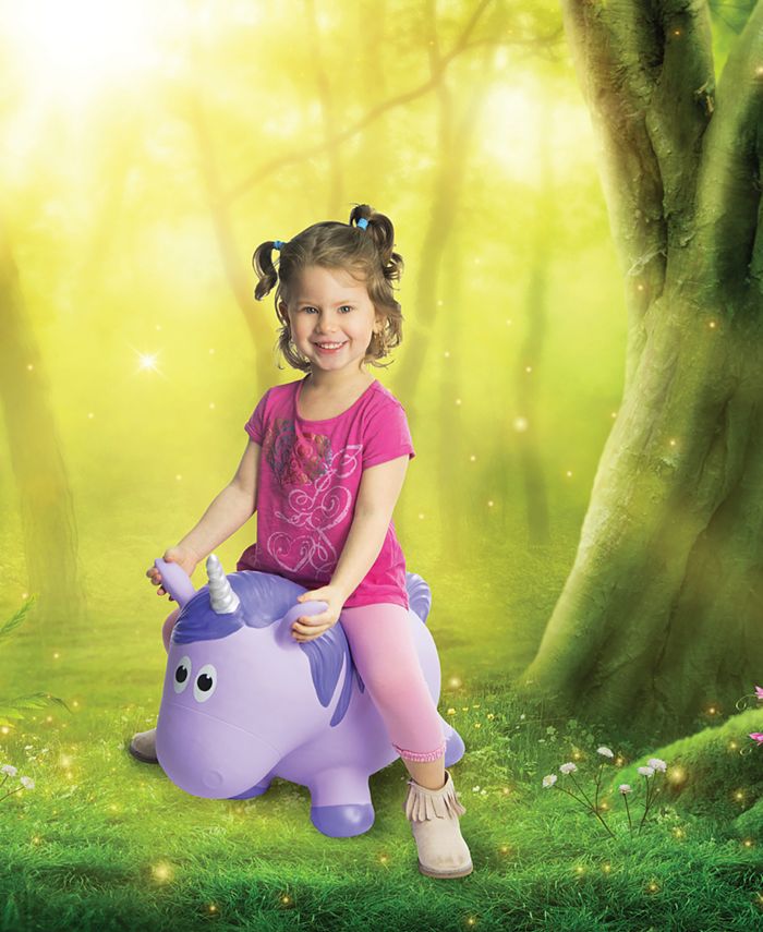 Farm Hoppers Unicorn Ride-On Toddler Inflatable Bounce Toy - Macy's