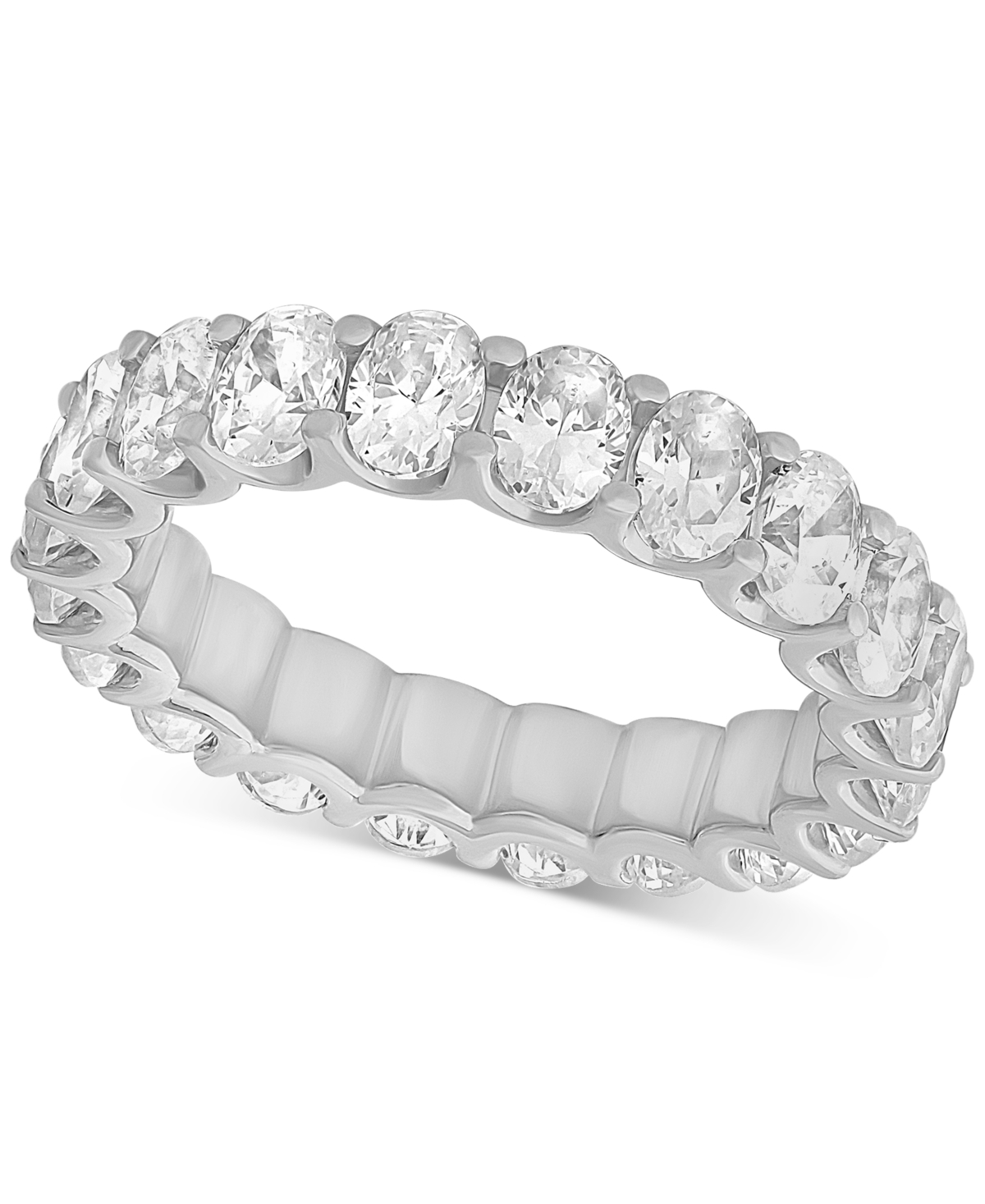Click here for Diamond Oval-Cut Eternity Band (5 ct. t.w.) in Pla... prices