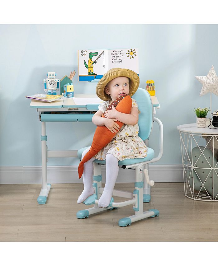Qaba Ergonomic Kids Desk Chair with Thick Cushioning & Height ...
