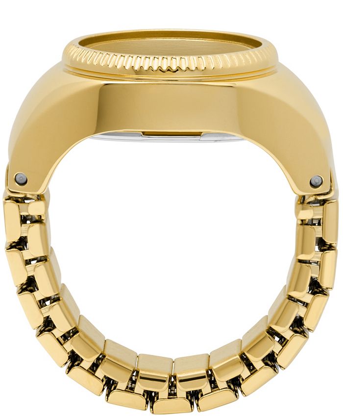 Fossil Women's Two-Hand Gold-Tone Stainless Steel Ring Watch, 15mm - Macy's