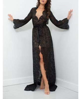 Le Laurier Bridal Women's Lace Long Robe - Sweep Train - Lace ...