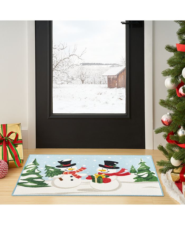 Nourison Home Nourison Snowmen Accent Rug, 18" x 30" - Macy's