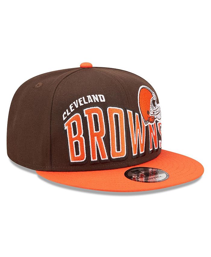 New Era Men's Brown, Orange Cleveland Browns Wordmark Flow 9FIFTY ...
