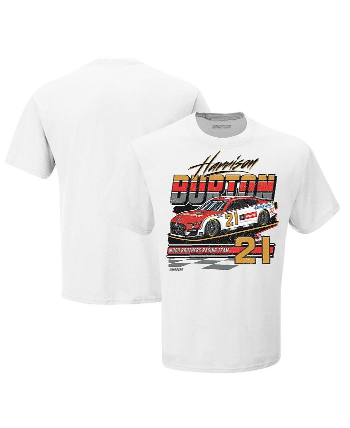 Checkered Flag Sports Men's White Harrison Burton Motorcraft Wedge T ...