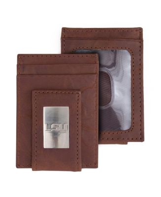Men's Brown LSU Tigers Leather Front Pocket Wallet - Macy's