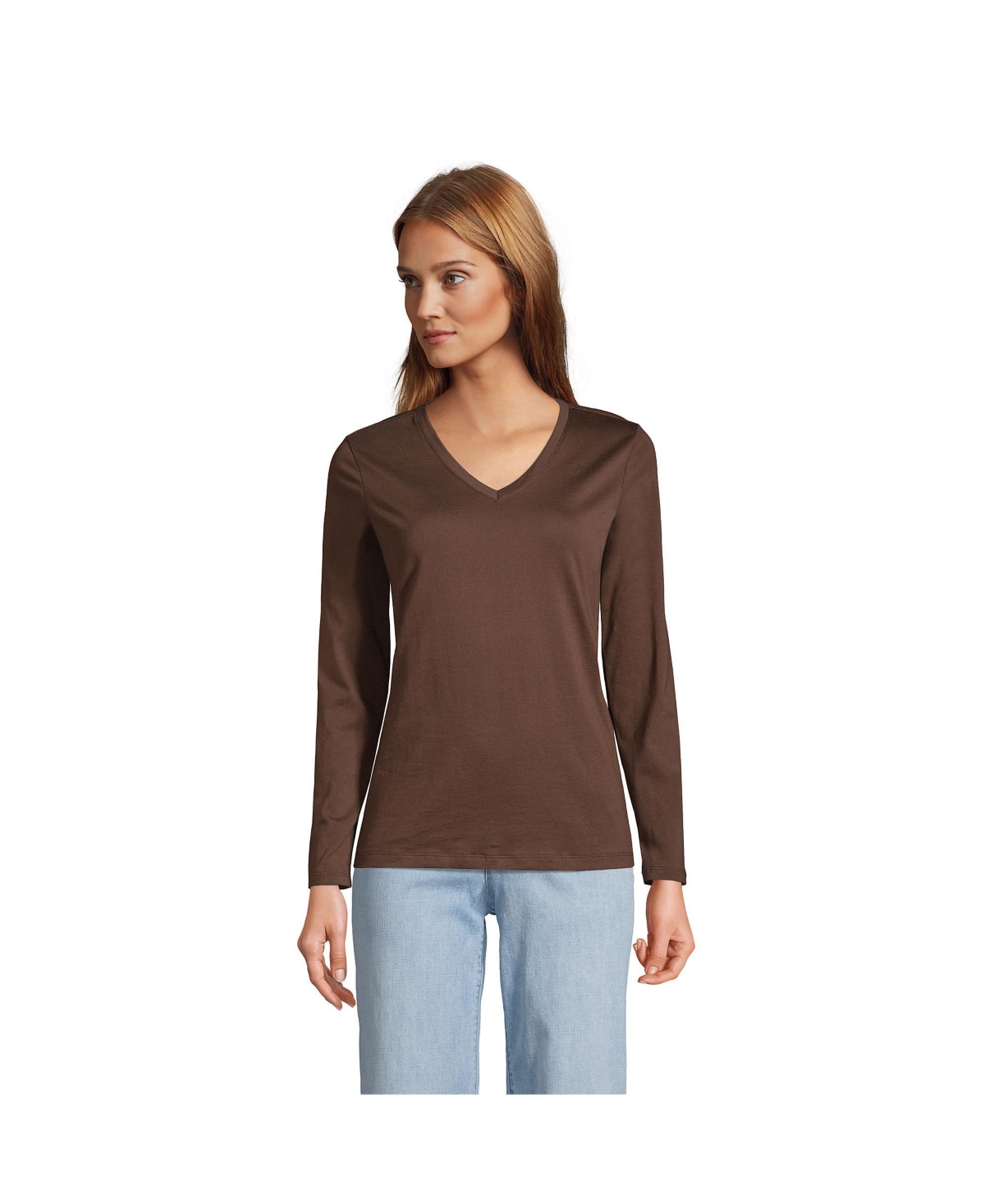 Click here for Lands End Womens Tall Relaxed Supima Cotton Long S... prices