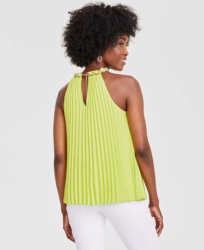 I.N.C. International Concepts Women's Sleeveless Chain Halter Top ...