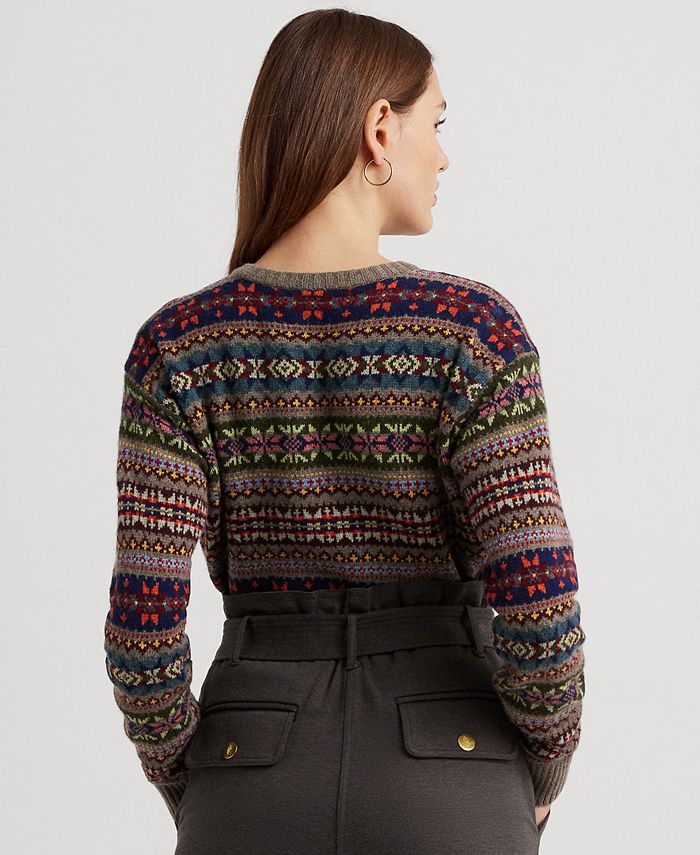 Lauren Ralph Lauren Women's Fair Isle Wool-Blend Sweater, Regular & Petite - Macy's