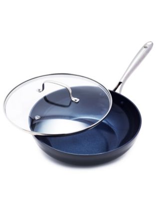 Blue Diamond Hard Anodized Ceramic Nonstick 11" Frying Pan with Lid ...