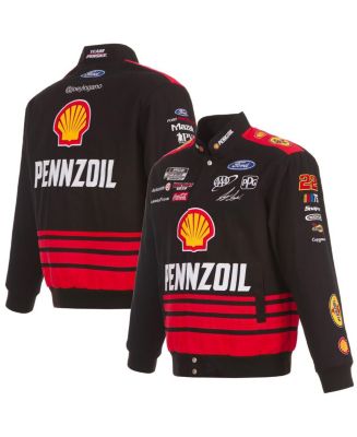 JH Design Men's Black, Yellow Joey Logano Shell Pennzoil Twill Driver ...