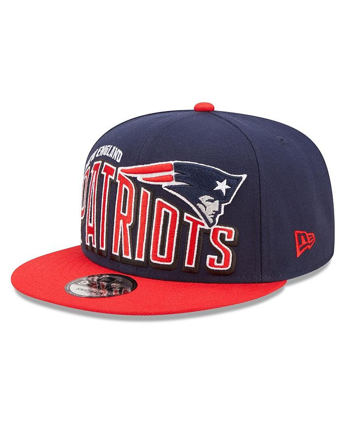 New Era Men's Navy, Red New England Patriots Wordmark Flow 9FIFTY ...