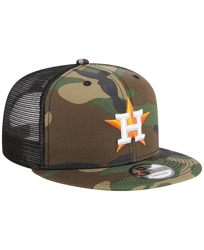 New Era Men's Camo Houston Astros Woodland Camo Trucker 9FIFTY Snapback ...