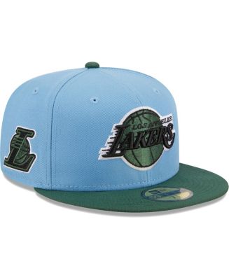 Men's New Era Light Blue, Green Los Angeles Lakers Two-Tone 59FIFTY ...