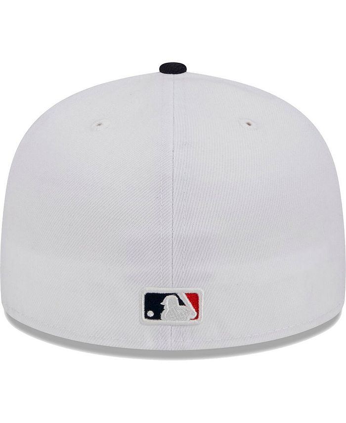 New Era Men's White, Navy Minnesota Twins Optic 59FIFTY Fitted Hat - Macy's