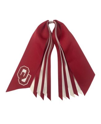 Women's Oklahoma Sooners Jumbo Glitter Pony Streamer Bow - Macy's