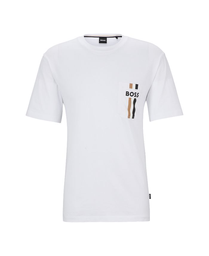 Hugo Boss Men's Signature Stripe and Logo T-shirt - Macy's