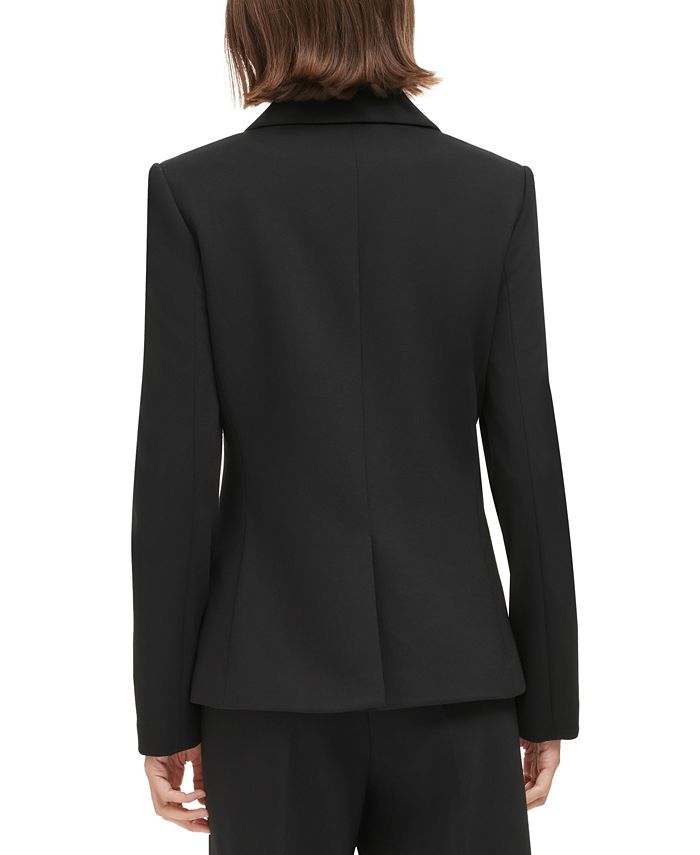 Calvin Klein Petite Two-Button Notch-Collar Jacket - Macy's
