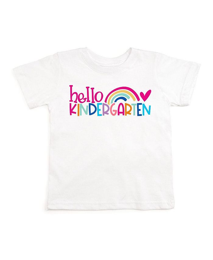 Sweet Wink Toddler, Little and Big Girls Hello Kindergarten T-Shirt ...