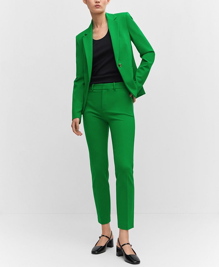 MANGO Women's Rome Knit Straight Trousers - Macy's