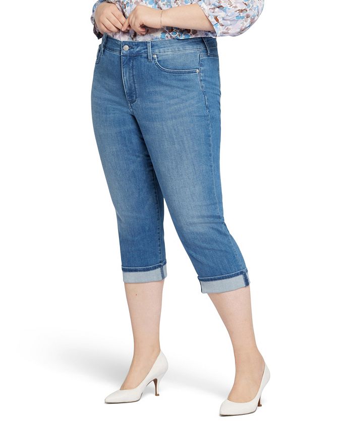NYDJ Plus Size Marilyn Straight Crop Cuff Jeans - Macy's