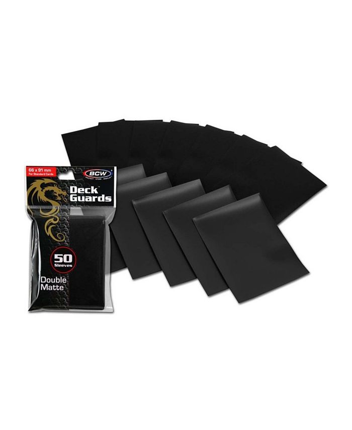 BCW Supplies BCW Deck Guards Double Matte Black 50 Protective Sleeves ...