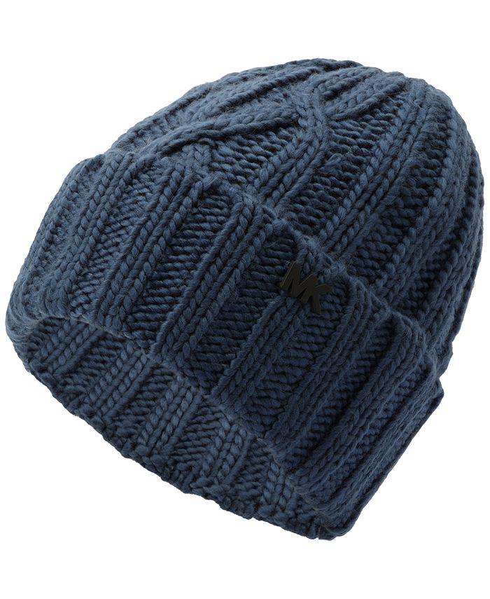 Michael Kors Men's Plaited Cable-Knit Cuffed Hat - Macy's