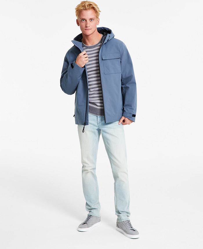 DKNY Men's Hooded Zip-Front Two-Pocket Jacket - Macy's