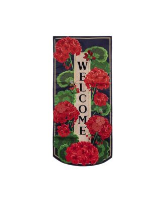 Geranium Welcome Everlasting Impressions Textile Decor - Macy's
