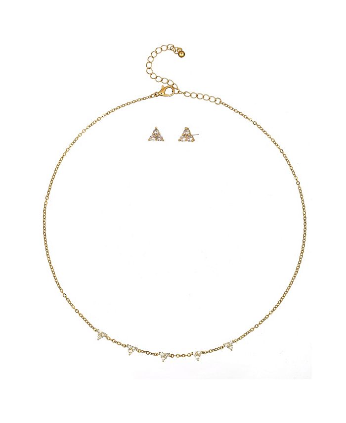 Aaliyah Pave Necklace And Earring Set - Macy's