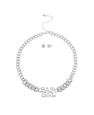 Aaliyah Babygirl Necklace And Earring Set - Macy's