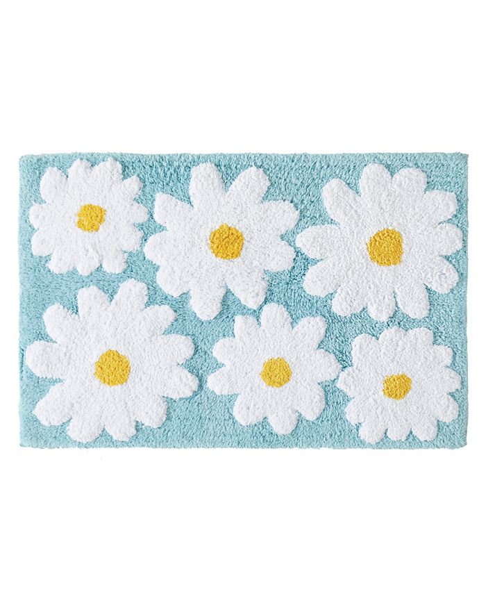 Jessica Simpson Fun Daisies Cotton Bath Rug, 20" x 32" - Macy's