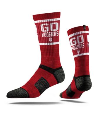 Men's Strideline Crimson Indiana Hoosiers Slogan Crew Socks - Macy's