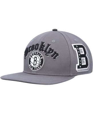 Men's Pro Standard Gray Brooklyn Nets Old English Snapback Hat - Macy's
