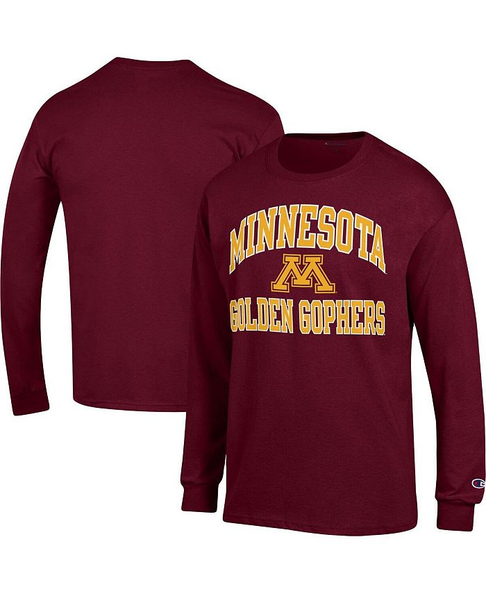 Champion Men's Maroon Minnesota Golden Gophers High Motor Long Sleeve T ...