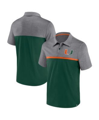Men's Fanatics Green, Gray Miami Hurricanes Polo Shirt - Macy's