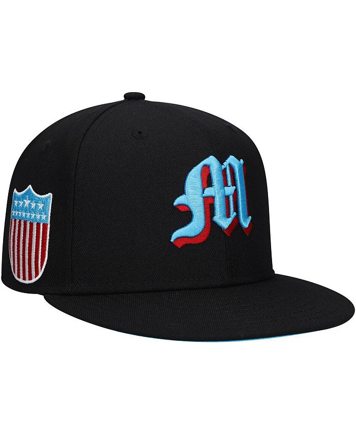 Rings & Crwns Men's Black Miami Giants Team Fitted Hat - Macy's