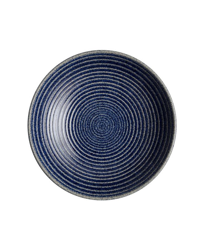 Denby Studio Blue Cobalt Medium Ridged Bowl - Macy's